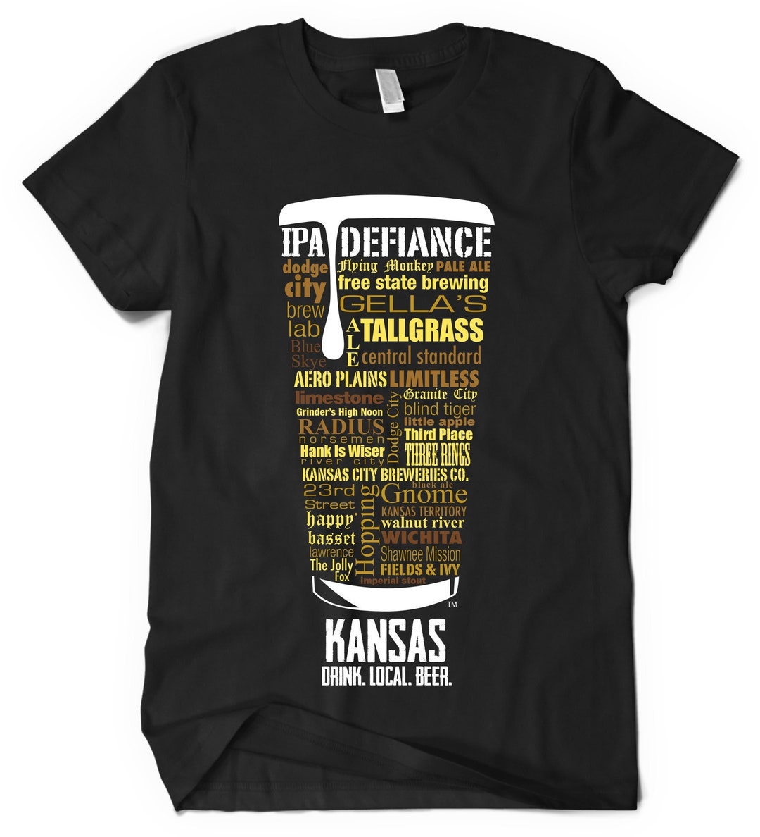 Kansas Breweries Craft Beer State T-shirt Beer Typography - Etsy