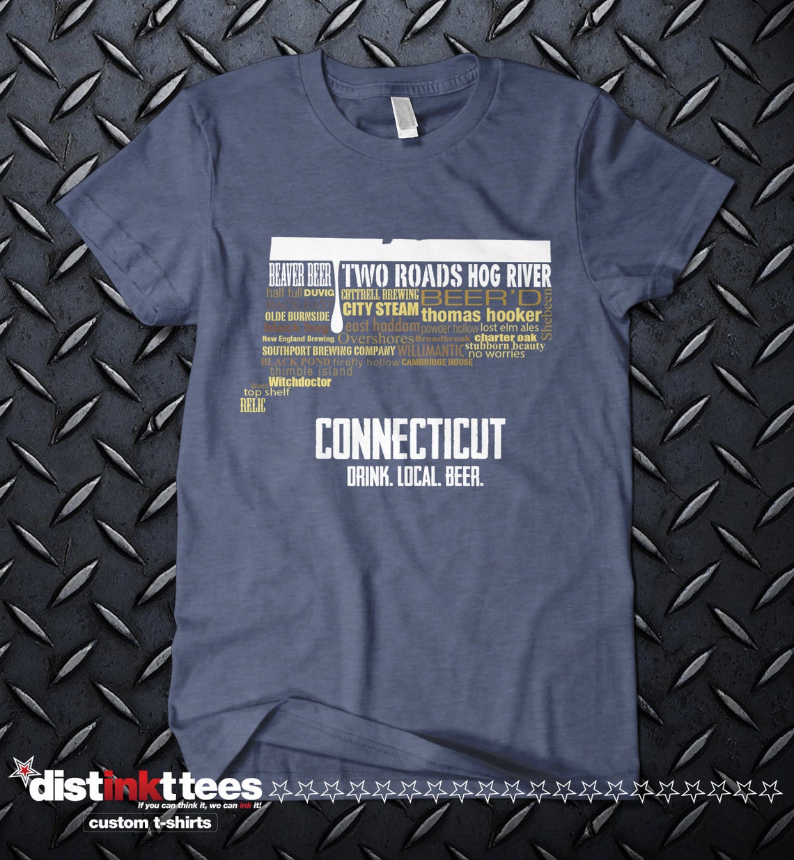 CONNECTICUT STATE BEER Typography T Shirt. New Design. | Etsy