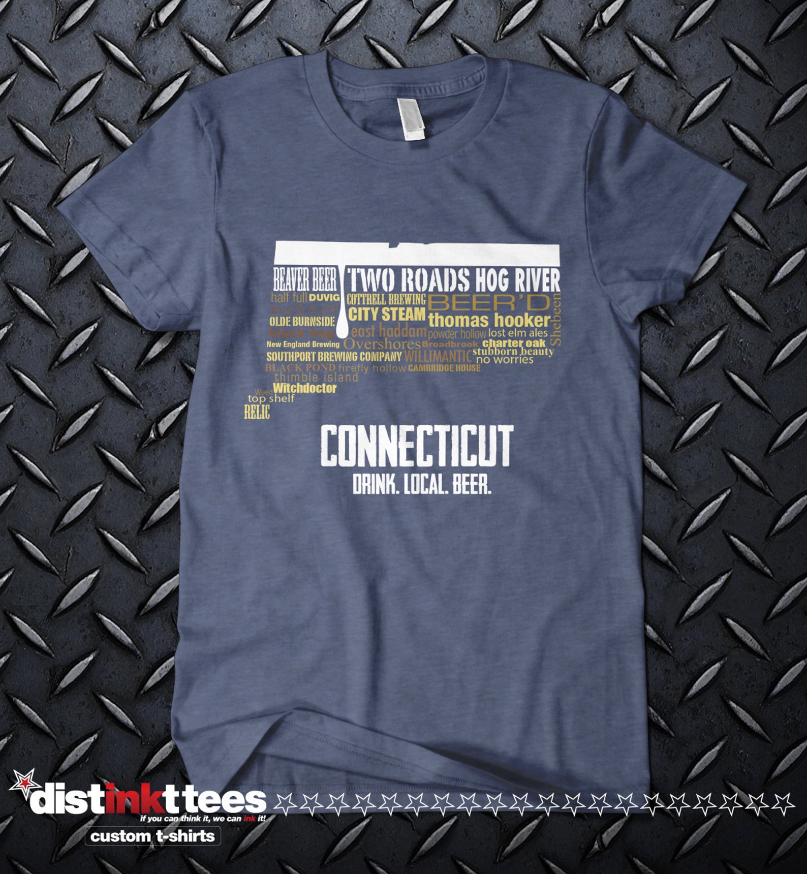 CONNECTICUT STATE BEER Typography T Shirt. New Design. | Etsy