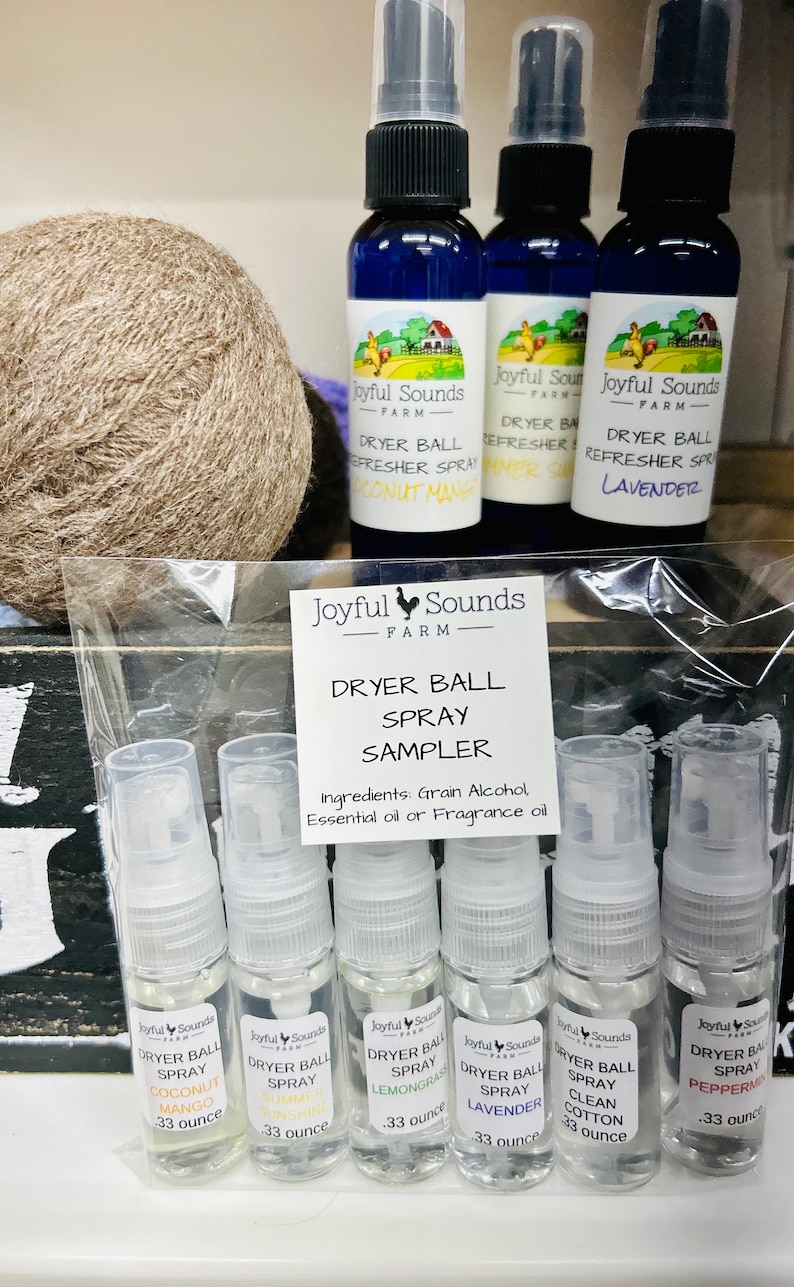 Sample Set of Wool Dryer Ball Sprays Six Different Scents - Etsy