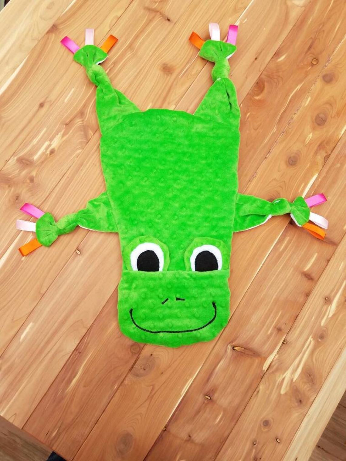 Frog Lovey Blanket / Sensory Security Blanket / Baby Shower - Etsy