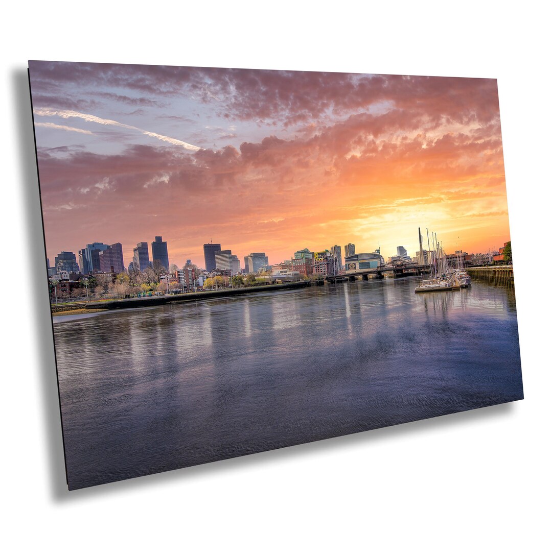 Boston Skyline Photo Print: Boston Garden, Bunker Hill Bridge View - Etsy