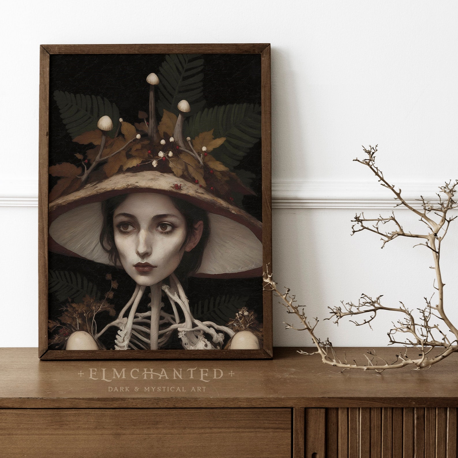 Forest Nymph Printable Wall Art, Green Witch Aesthetic, Creepy Art ...