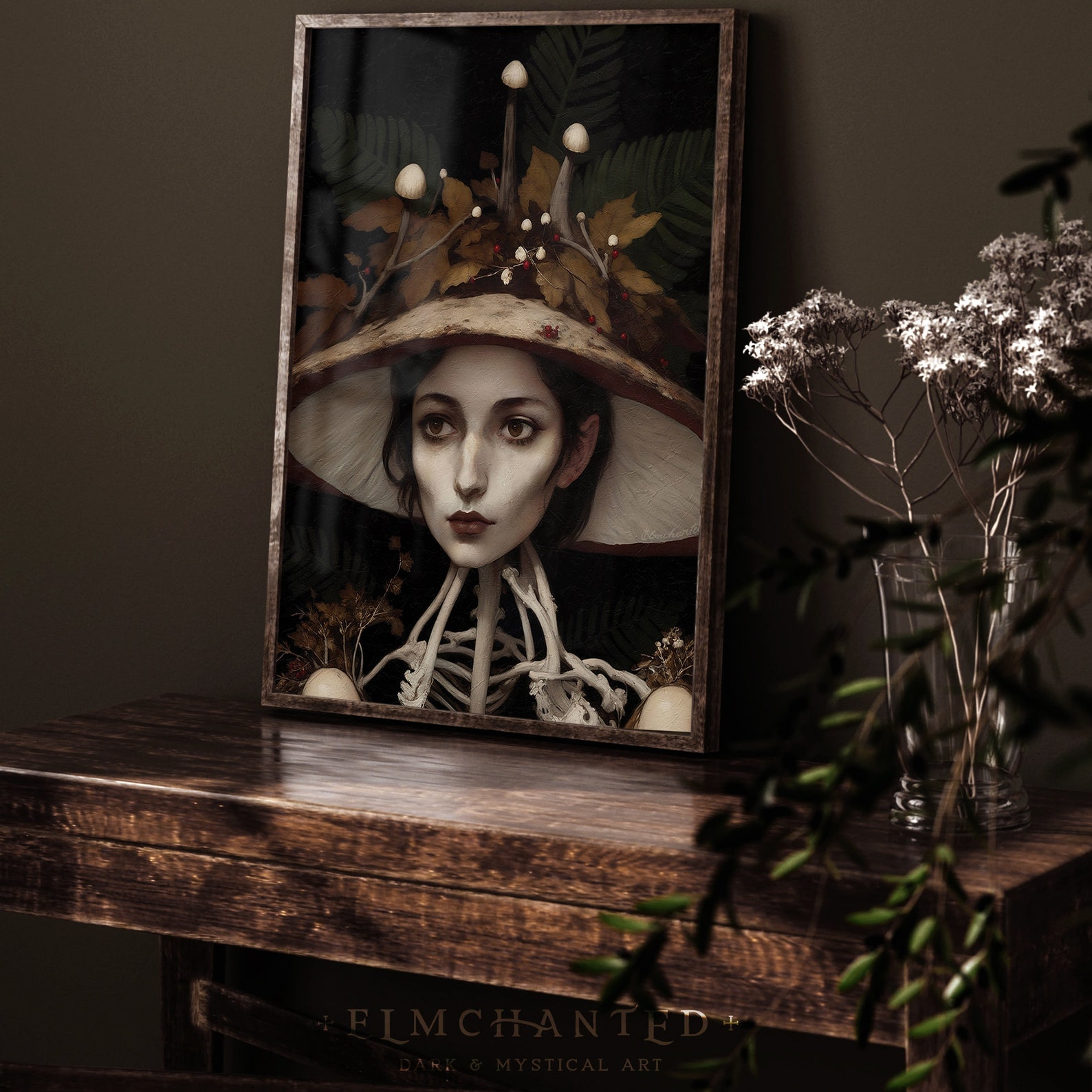 Forest Nymph Printable Wall Art, Green Witch Aesthetic, Creepy Art ...