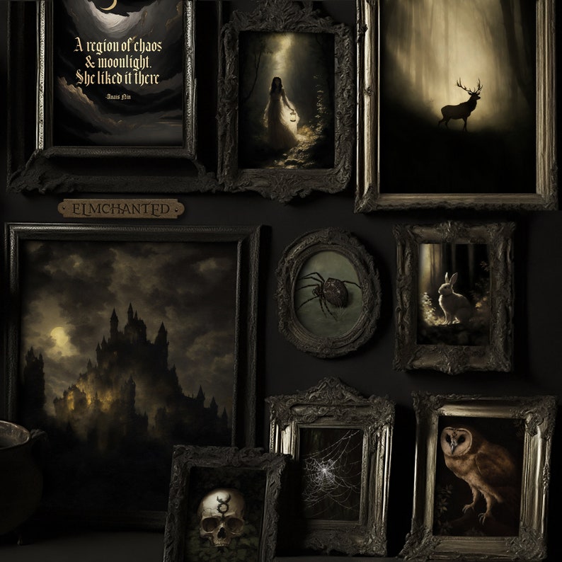 Set of 10 Mystical Dark Cottagecore Prints Witchy Gallery - Etsy