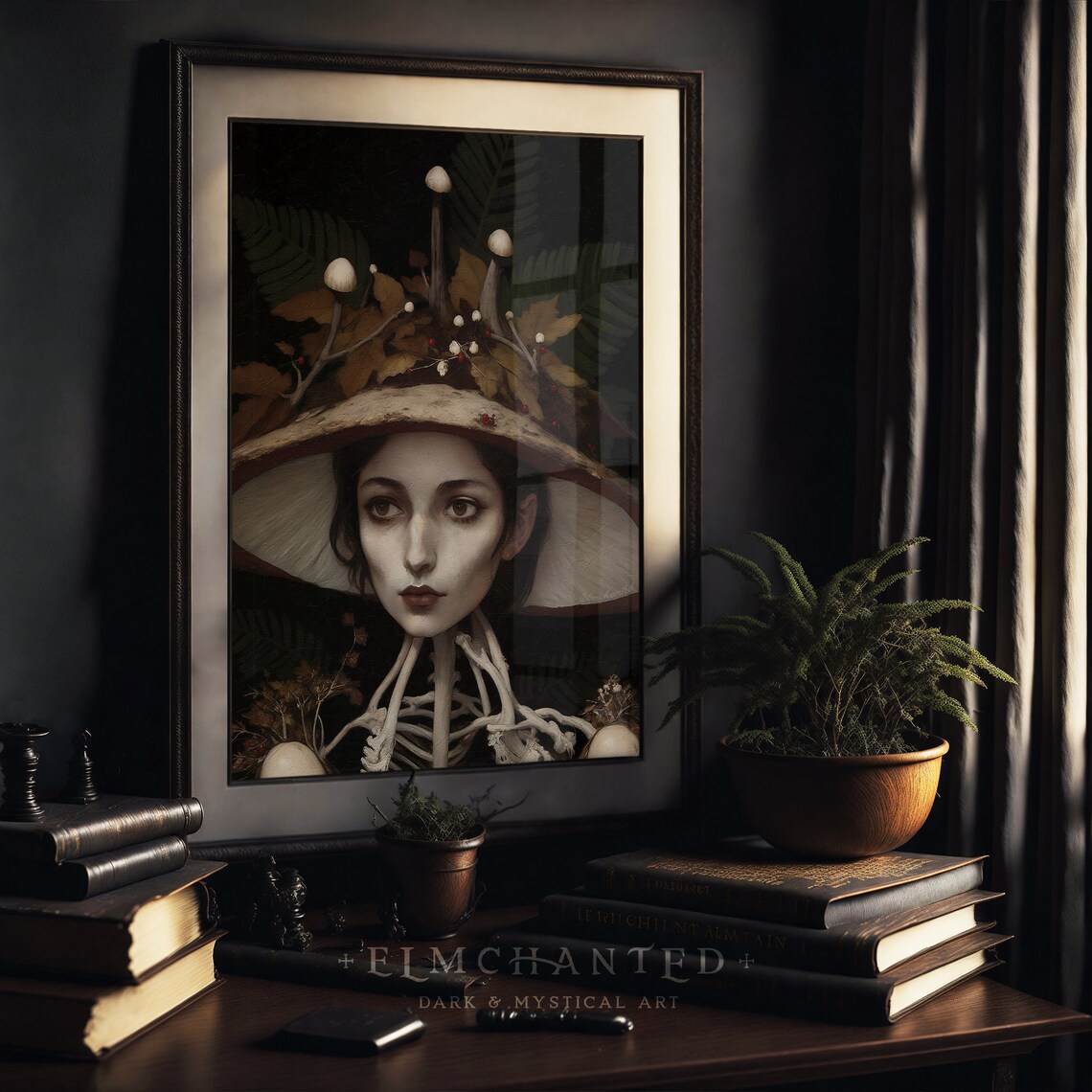 Forest Nymph Printable Wall Art, Green Witch Aesthetic, Creepy Art ...