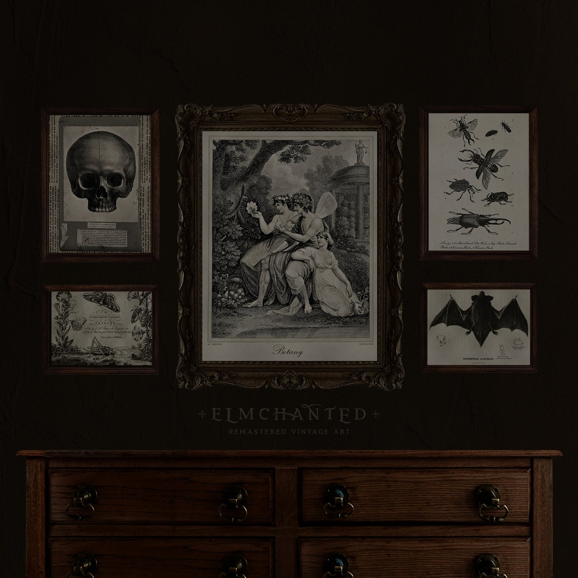 Set of 6 Vintage Dark Academia Prints Vintage Room Decor Aesthetic ...