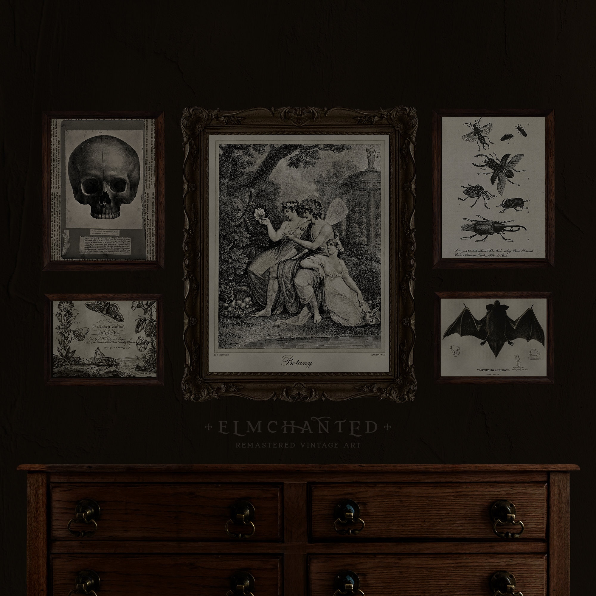 Set of 6 Vintage Dark Academia Prints Vintage Room Decor Aesthetic ...