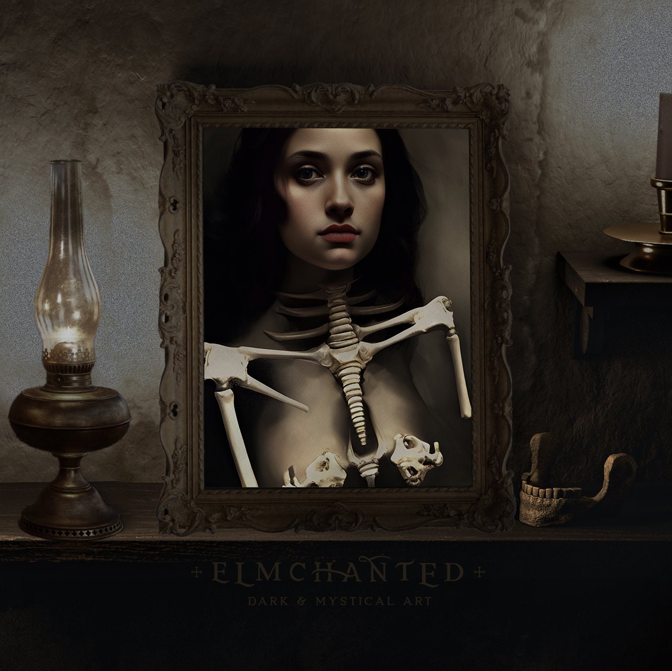 Creepy Victorian Portrait Gothic Home Decor Spooky Wall - Etsy