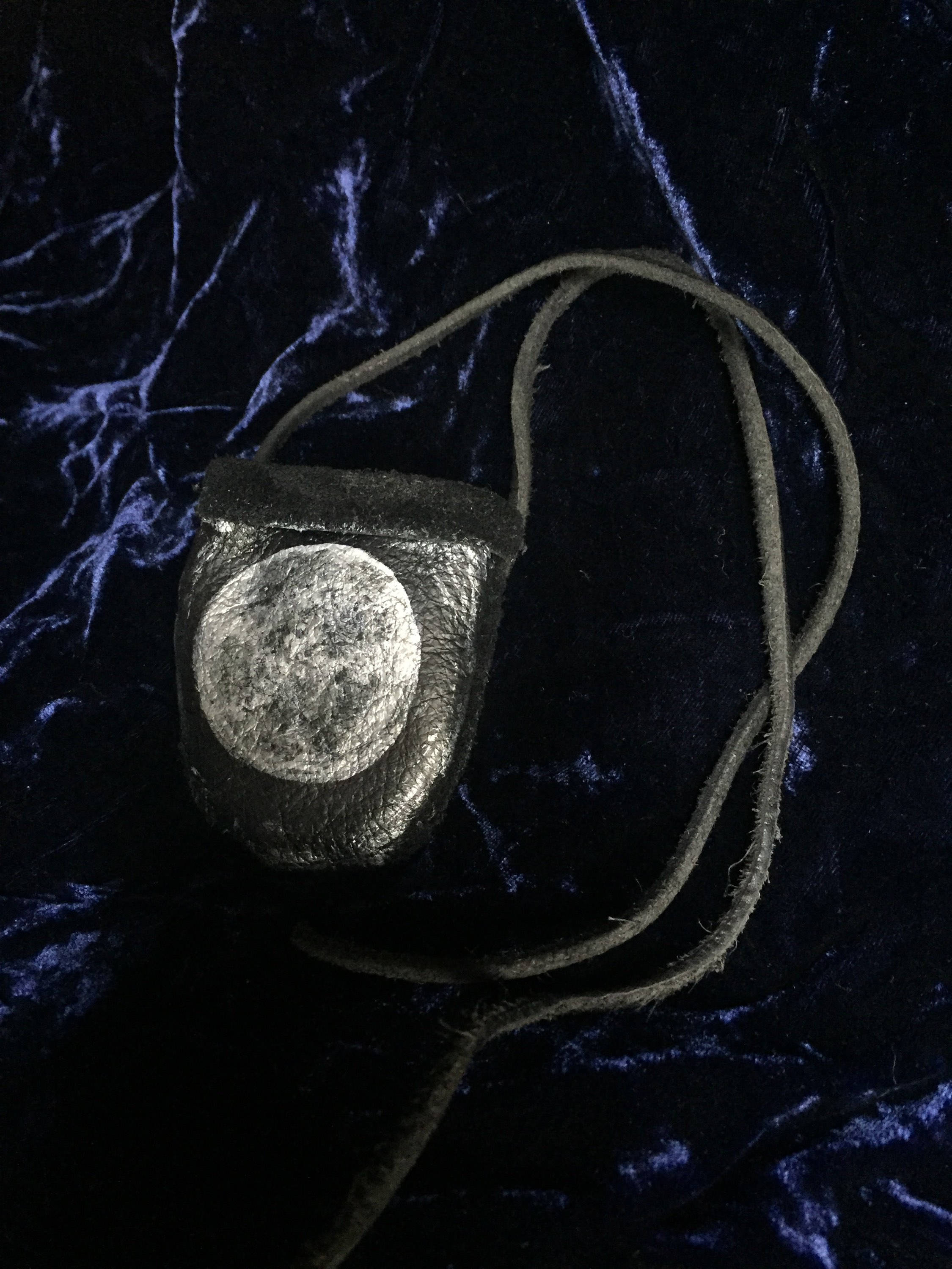 Full moon leather pouch | Etsy