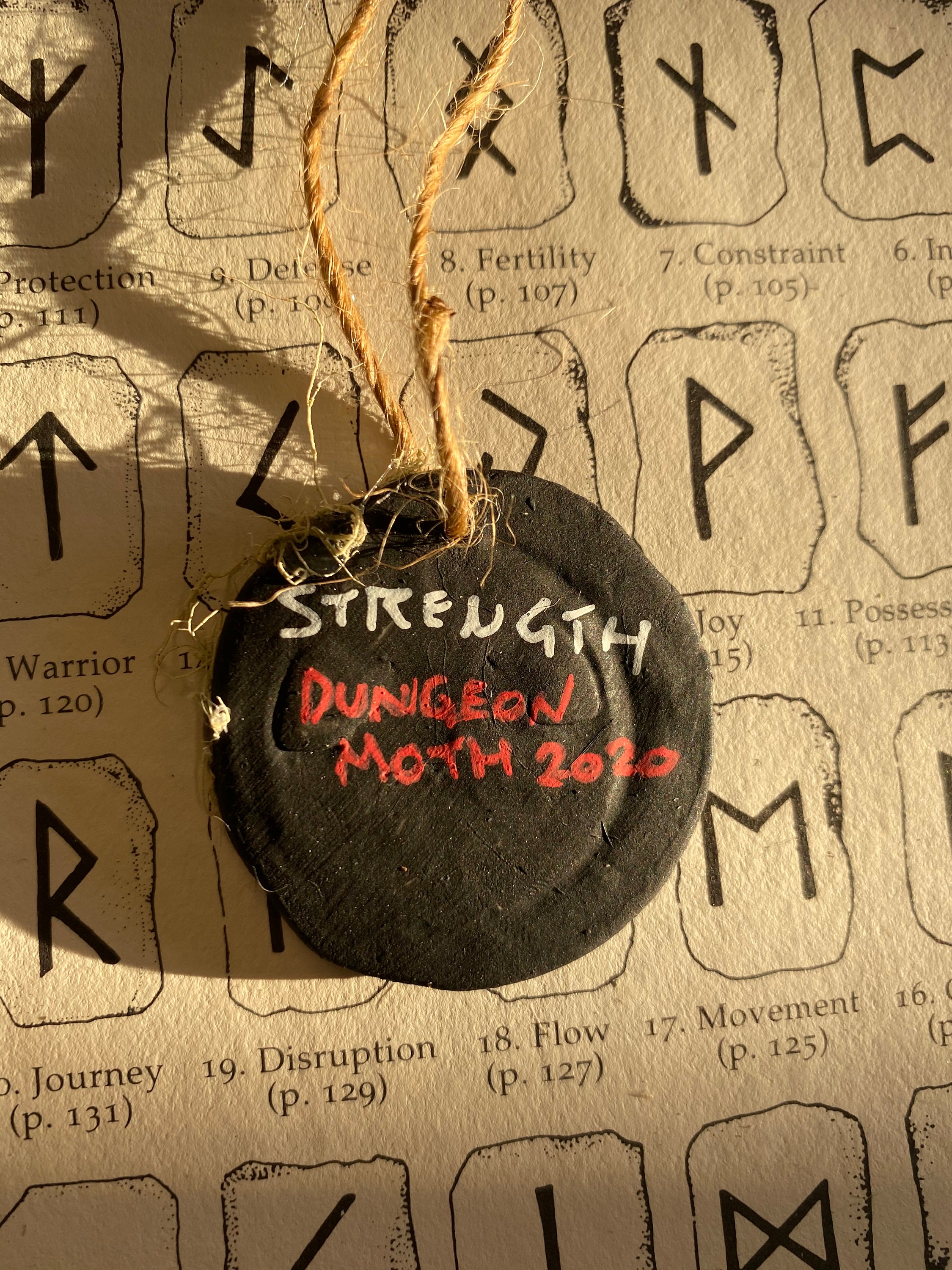 Mossy Strength Bindrune Ornament - Etsy