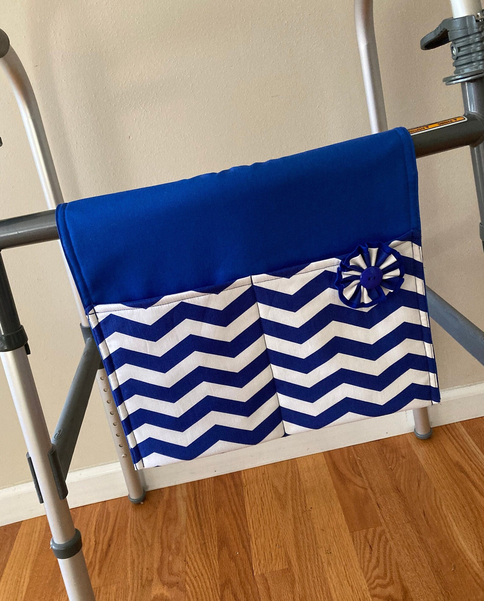 Walker Bag Designer Royal Blue and White Chevron for the Savvy - Etsy