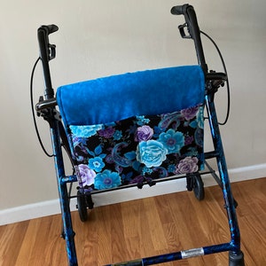 Walker Bag Blue and Lilac Paisley Roses Gives Walker A Classy Look! - Etsy