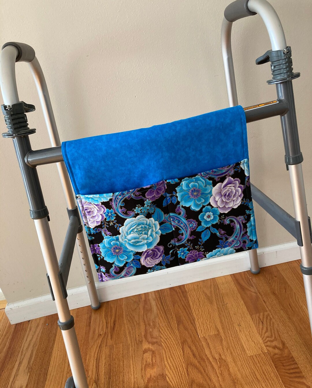 Walker Bag Blue and Lilac Paisley Roses Gives Walker A Classy Look - Etsy