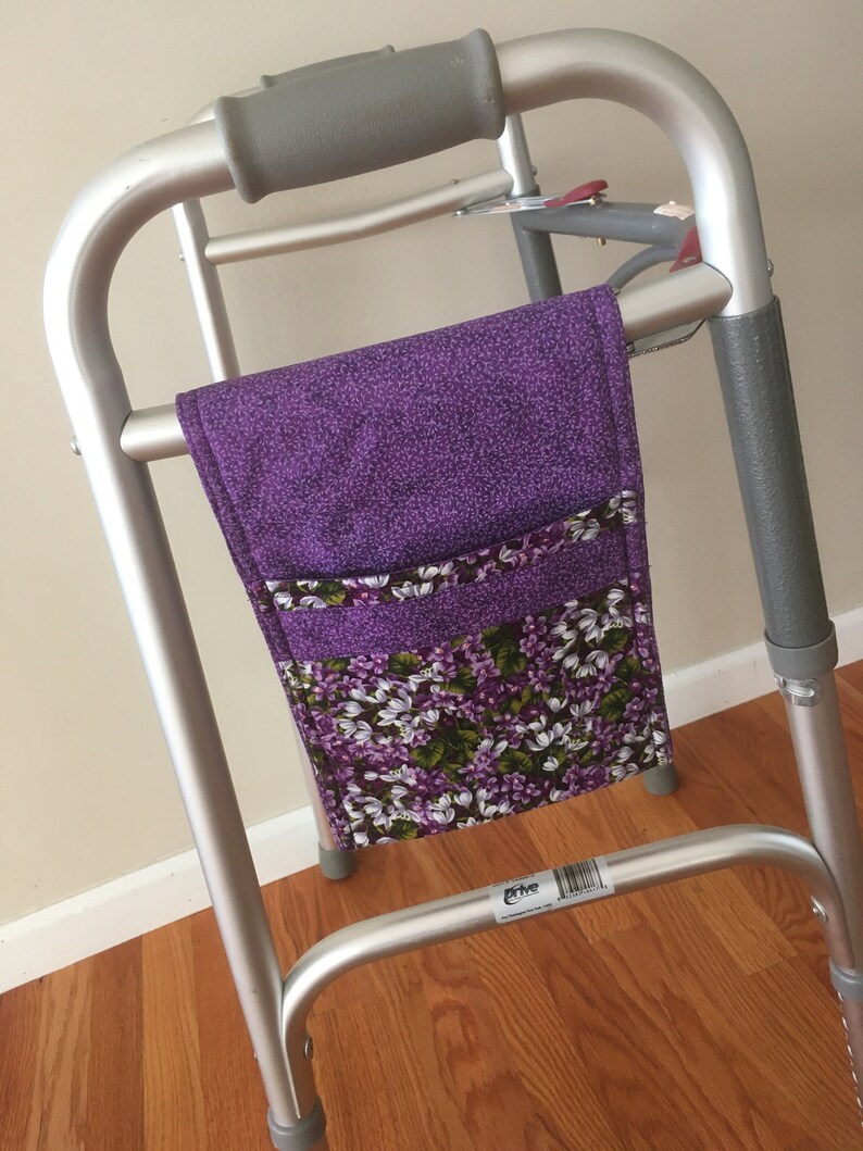 Walker Bag Mini Lilac Lavender Garden for Walker Rollator or | Etsy