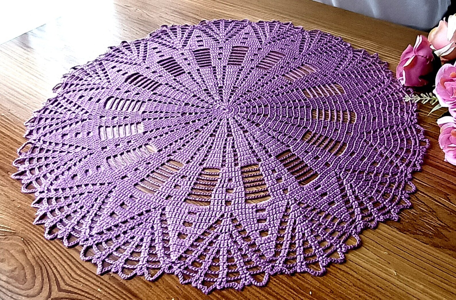 Crocheted Doily Handmade Doily Lace Doily Crochet Doily Table ...