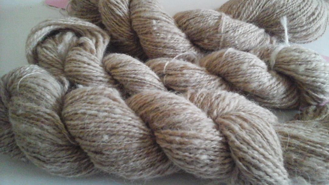 BOWMONT Merino / ALPACA Handspun Yarn British Rare Breed Fine Supersoft ...