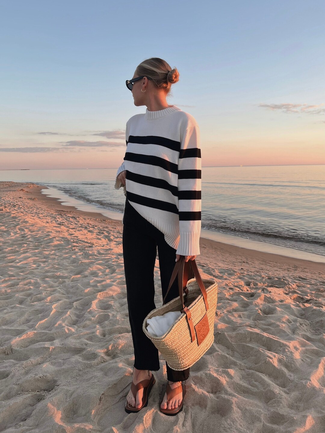 100% Merino Wool Striped Summer Pullover - Etsy