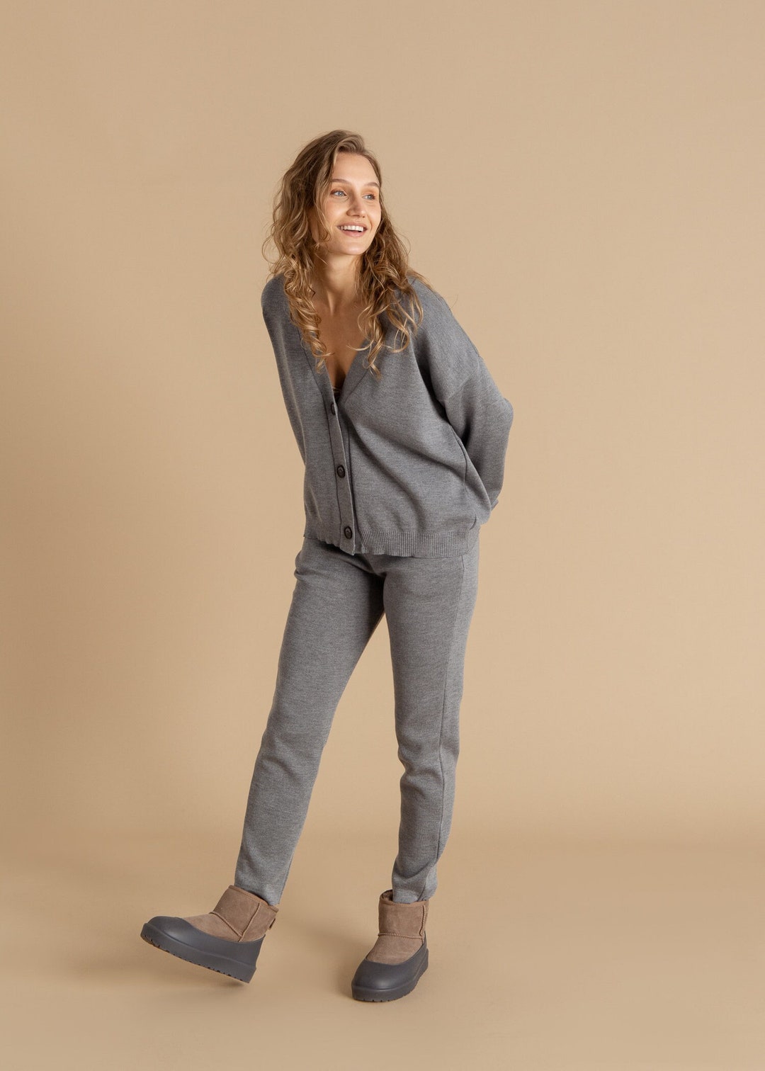 Designer Merino Sweatpants Warm Tracksuit Bottoms Winter Jogging Pants ...