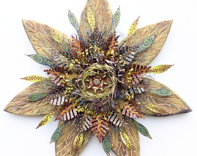 Rustic Wood and Metal Wall Decor Green Wreath Greenhouse - Etsy