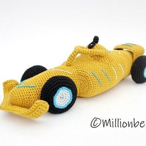 Formula 1 Race Car Amigurumi PDF CROCHET PATTERN F1 Racing Vehicle Toy ...