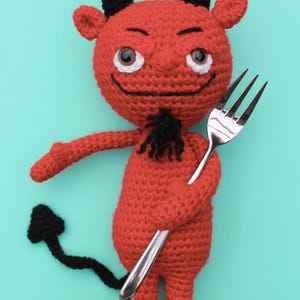 Cheeky Red Devil Amigurumi CROCHET PATTERN PDF Toy Doll Halloween - Etsy