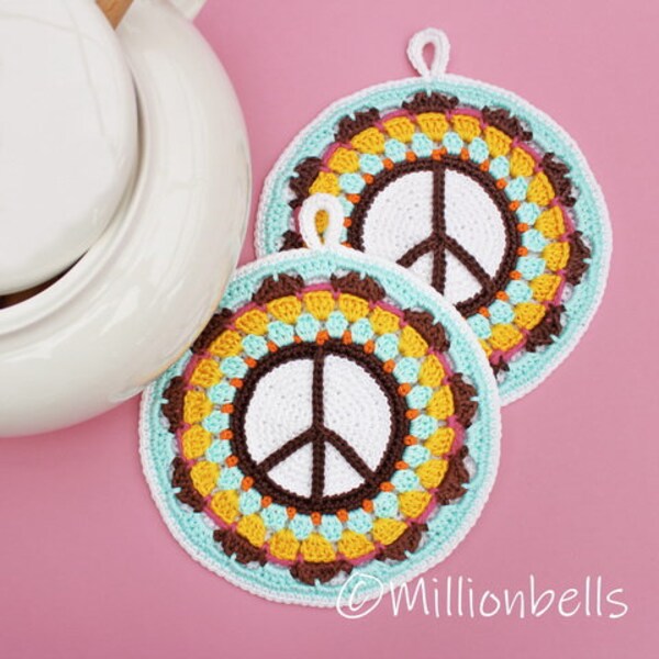 Crochet Peace Sign - Etsy