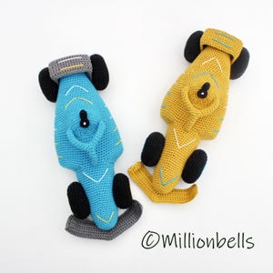 Formula 1 Race Car Amigurumi PDF CROCHET PATTERN F1 Racing Vehicle Toy ...