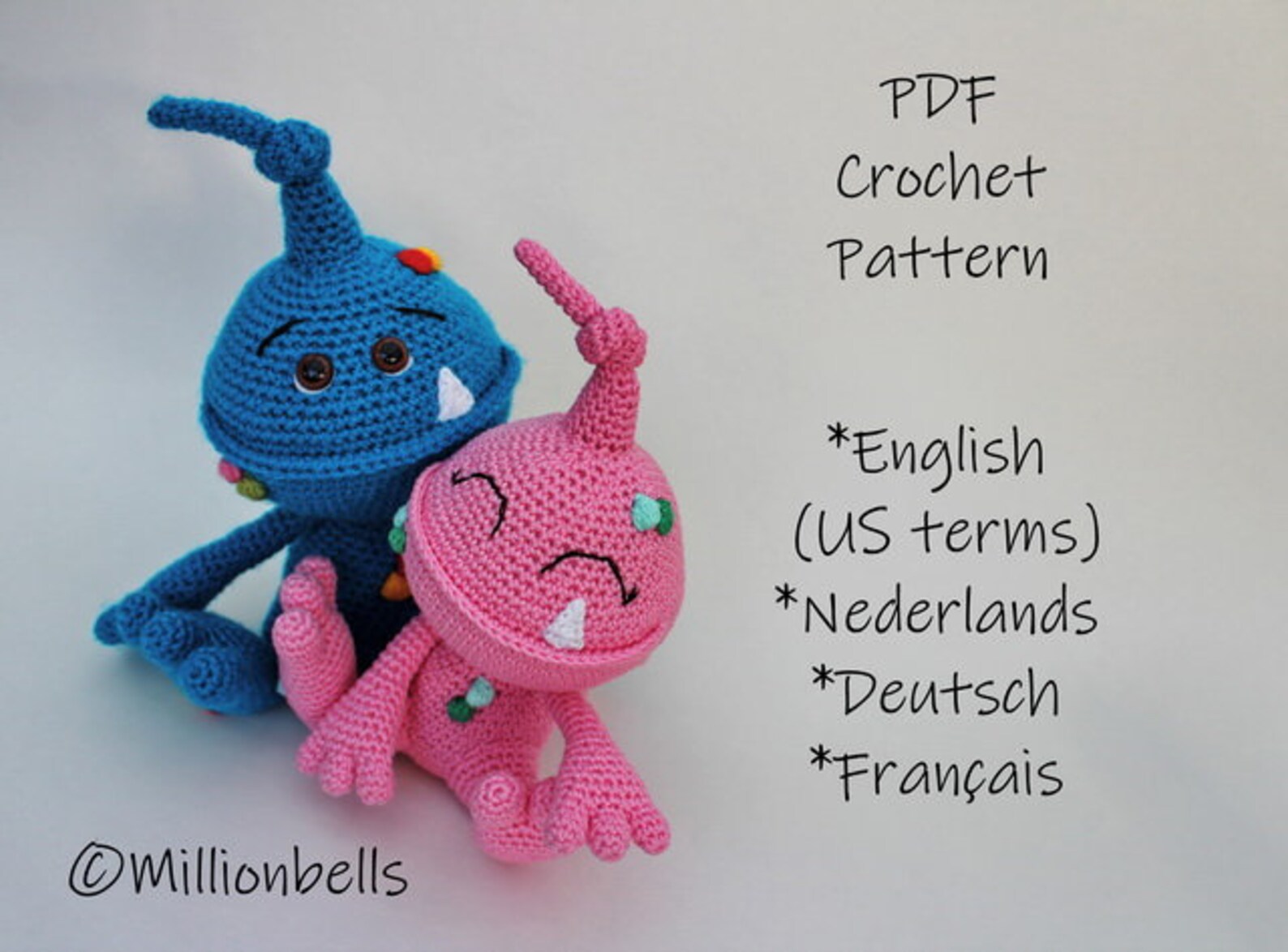 Spots the Monster Amigurumi Crochet Pattern PDF DIY Animal | Etsy
