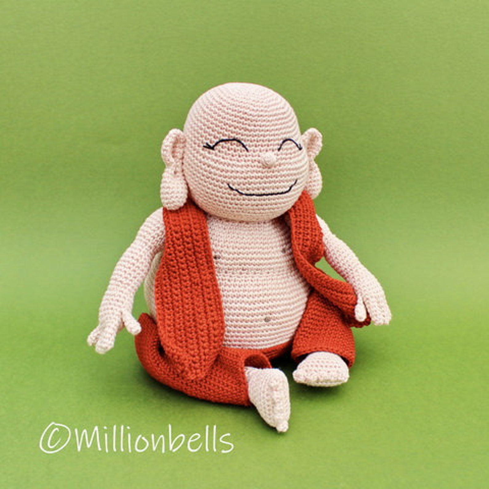 Amigurumi Laughing Buddha Happy Monk PDF CROCHET PATTERN Doll | Etsy