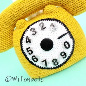 Retro Telephone Tissue Box Cover PDF Crochet Pattern Rotary Dial Phone ...