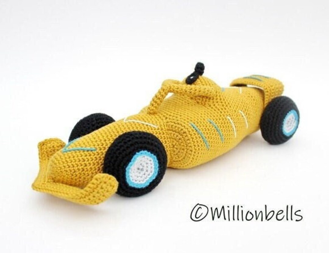 Formula 1 Race Car Amigurumi PDF CROCHET PATTERN F1 Racing Vehicle Toy ...