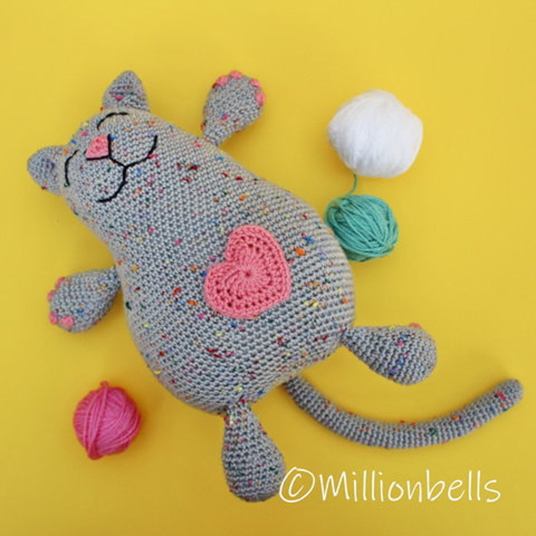 Amigurumi Lazy Kitten CROCHET PATTERN PDF Toy Animal Cat Plush - Etsy