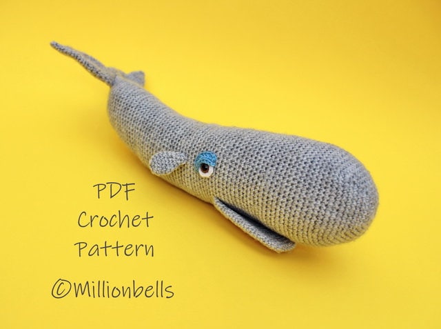 Amigurumi Haakpatroon PDF Walvis Patroon Haken Potvis Moby | Etsy