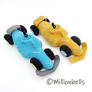 Formula 1 Race Car Amigurumi PDF CROCHET PATTERN F1 Racing Vehicle Toy ...