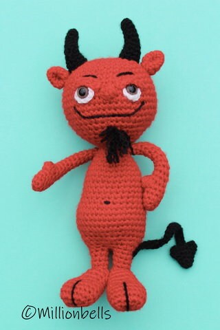 Cheeky Red Devil Amigurumi CROCHET PATTERN PDF Toy Doll - Etsy UK