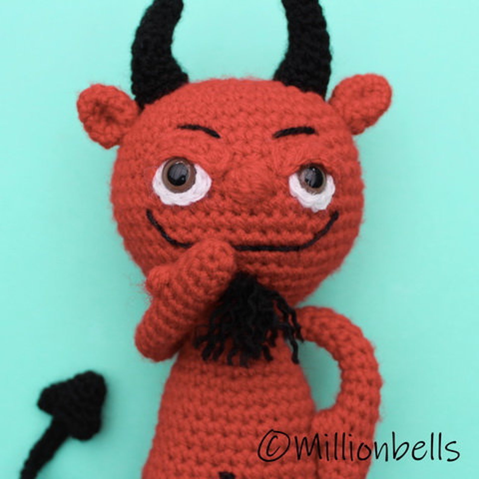 Cheeky Red Devil Amigurumi CROCHET PATTERN PDF Toy Doll - Etsy