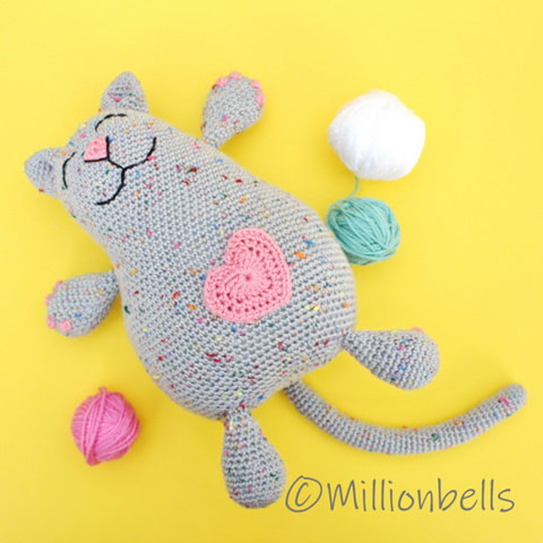 Amigurumi Lazy Kitten CROCHET PATTERN PDF Toy Animal Cat Plush - Etsy