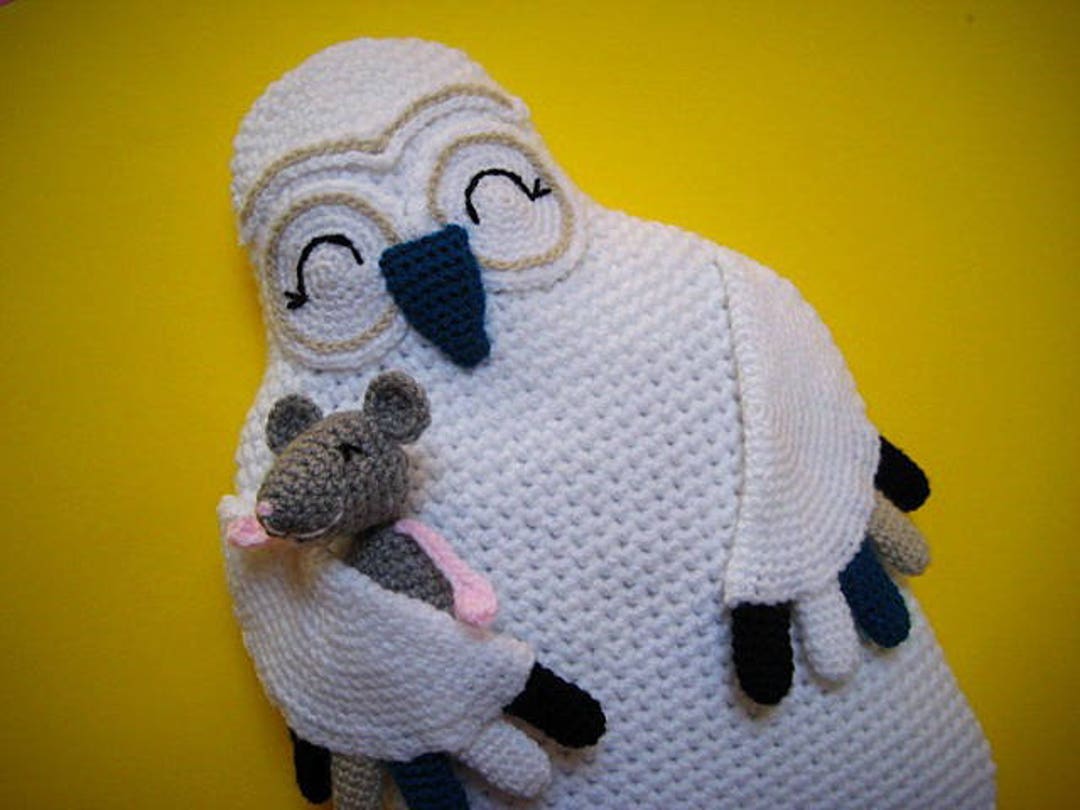 Snowy Owl Hot Water Bottle Cover Cozy PDF CROCHET PATTERN Animal Pyjama ...