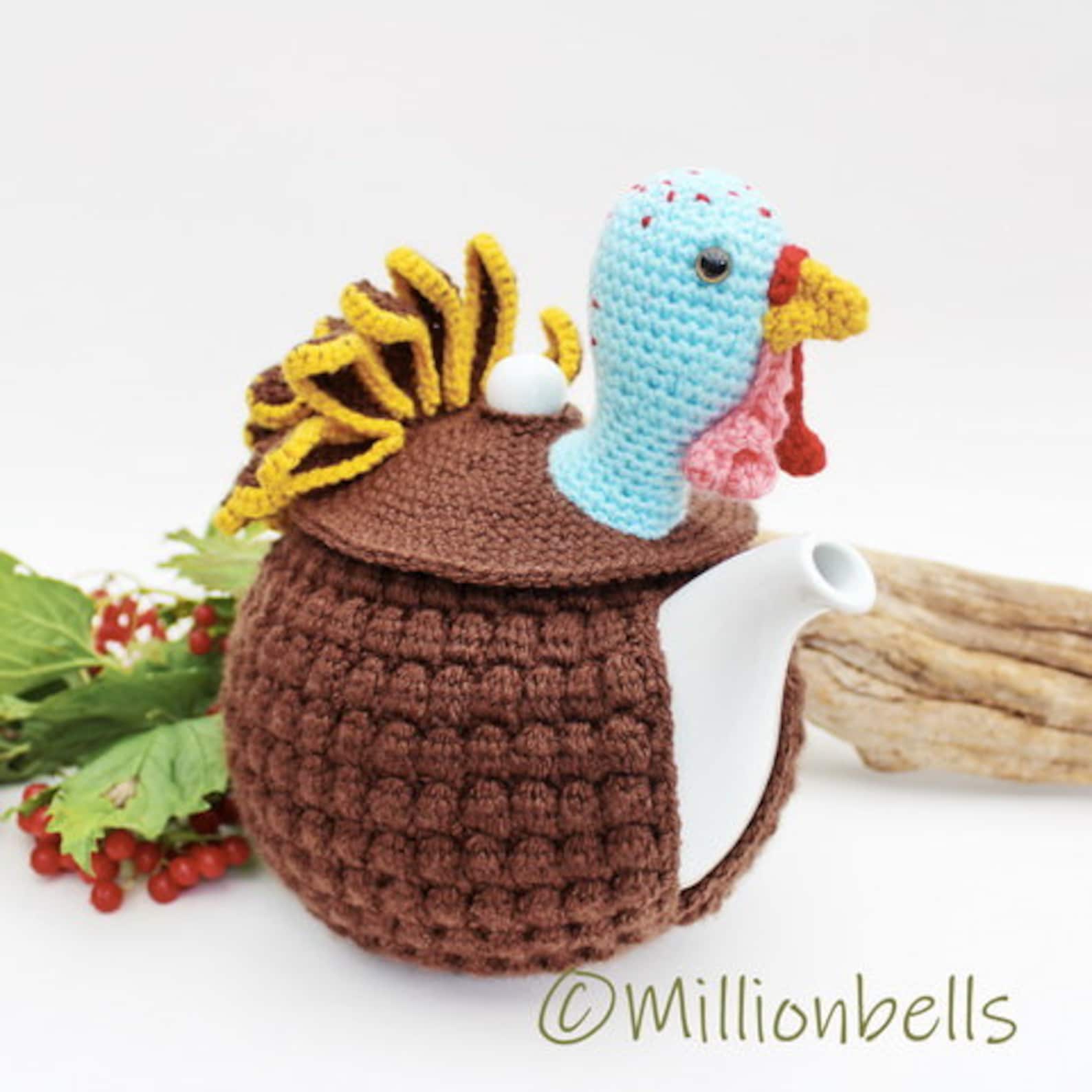 Tea Cosy Turkey Crochet Pattern PDF Thanksgiving Kitchen Decor Fall ...