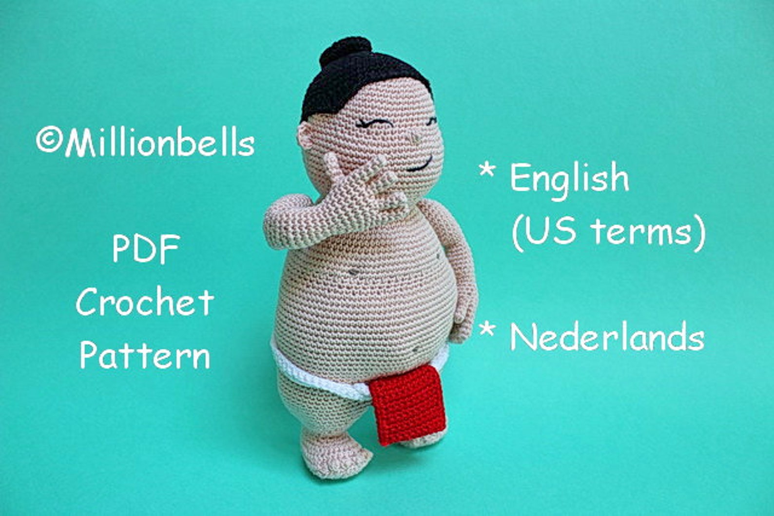 Amigurumi Sumo Wrestler Doll CROCHET PATTERN PDF Toy Japanese | Etsy