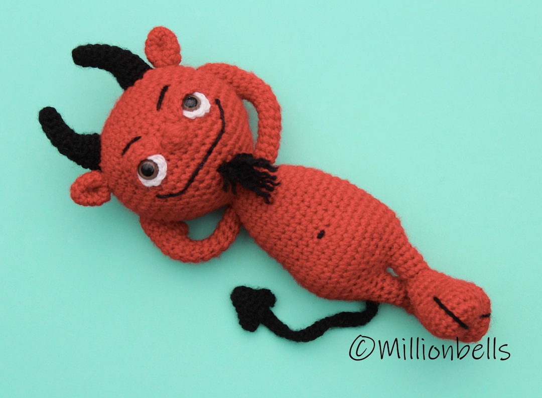 Cheeky Red Devil Amigurumi CROCHET PATTERN PDF Toy Doll Halloween - Etsy