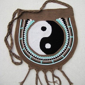 Yin Yang Purse CROCHET PATTERN PDF Boho Bag Tote Retro Vintage Bohemian ...