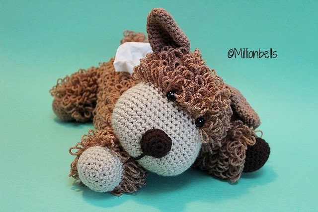 Dog Tissue Holder PDF Crochet Pattern Box Cover Cozy Animal | Etsy