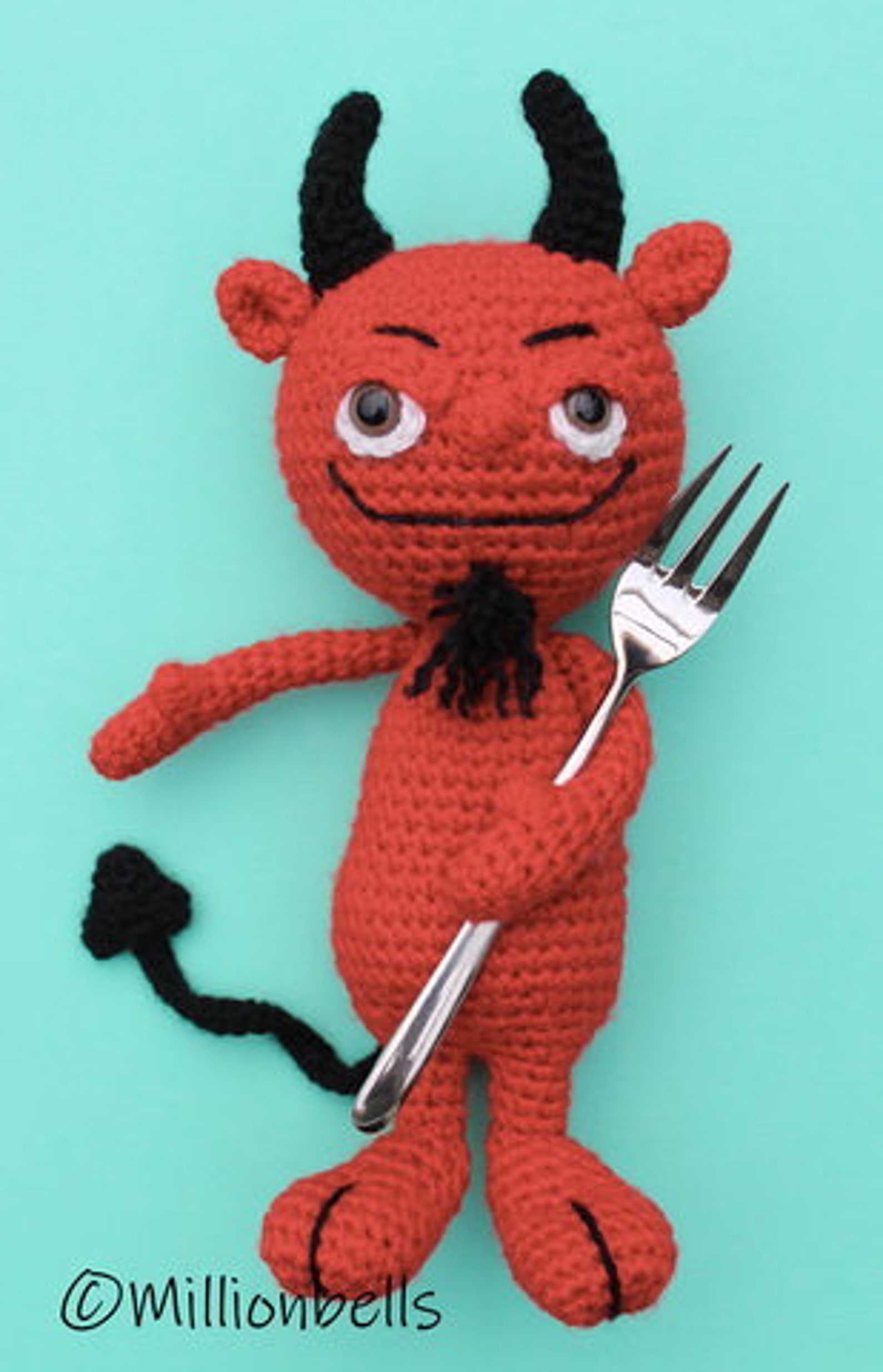 Cheeky Red Devil Amigurumi CROCHET PATTERN PDF Toy Doll - Etsy