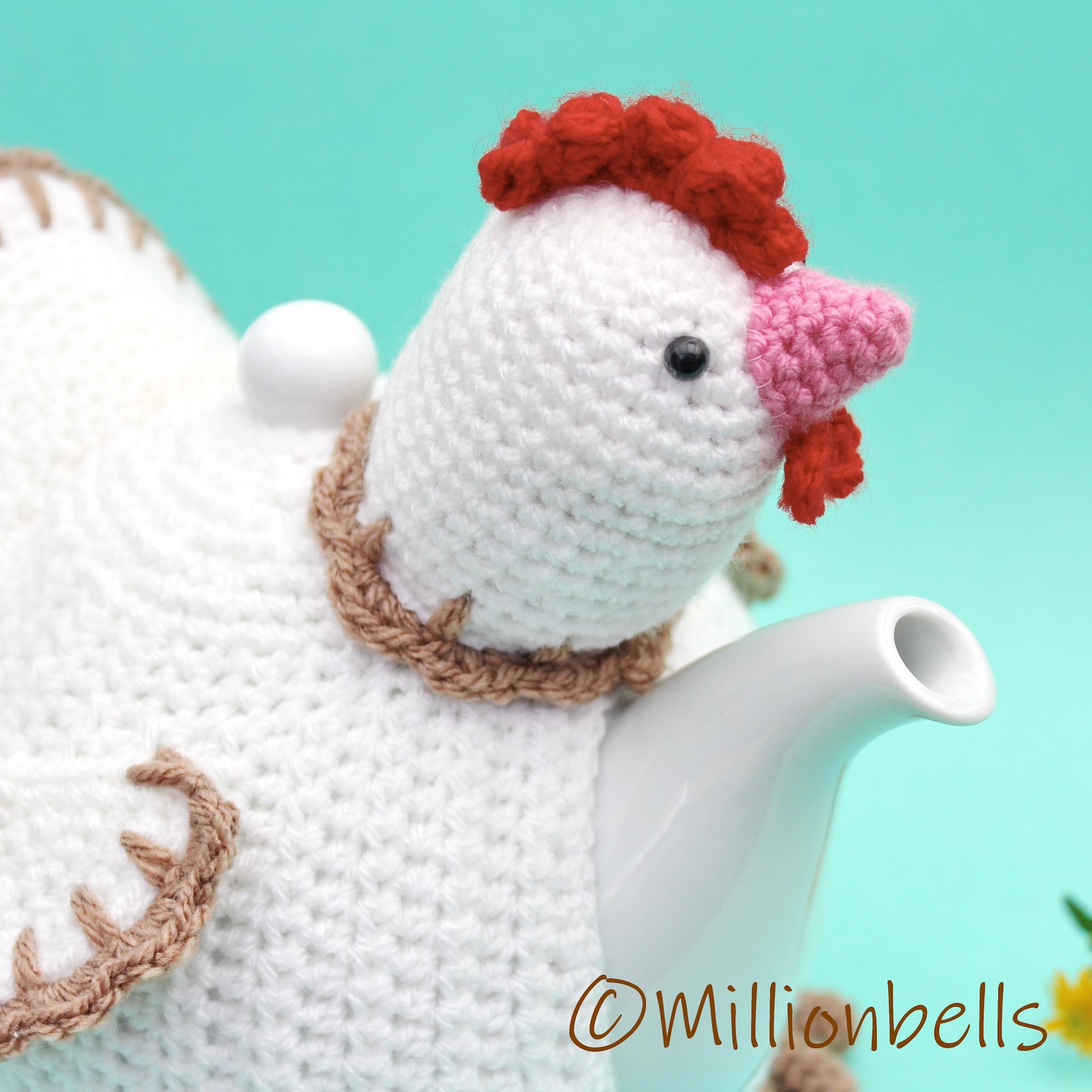 Chicken Tea Cosy PDF Crochet Pattern Easter Decor Spring Teapot Cover ...