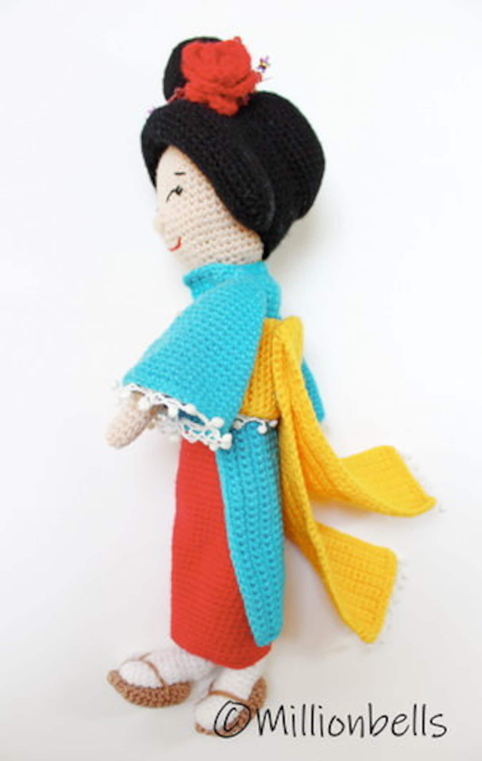 Amigurumi Geisha PDF CROCHET PATTERN Doll Toy Maiko Kokeshi - Etsy