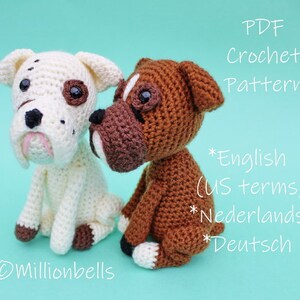 Boxer PDF CROCHET PATTERN Puppy Dog Amigurumi Toy Cute Animal - Etsy