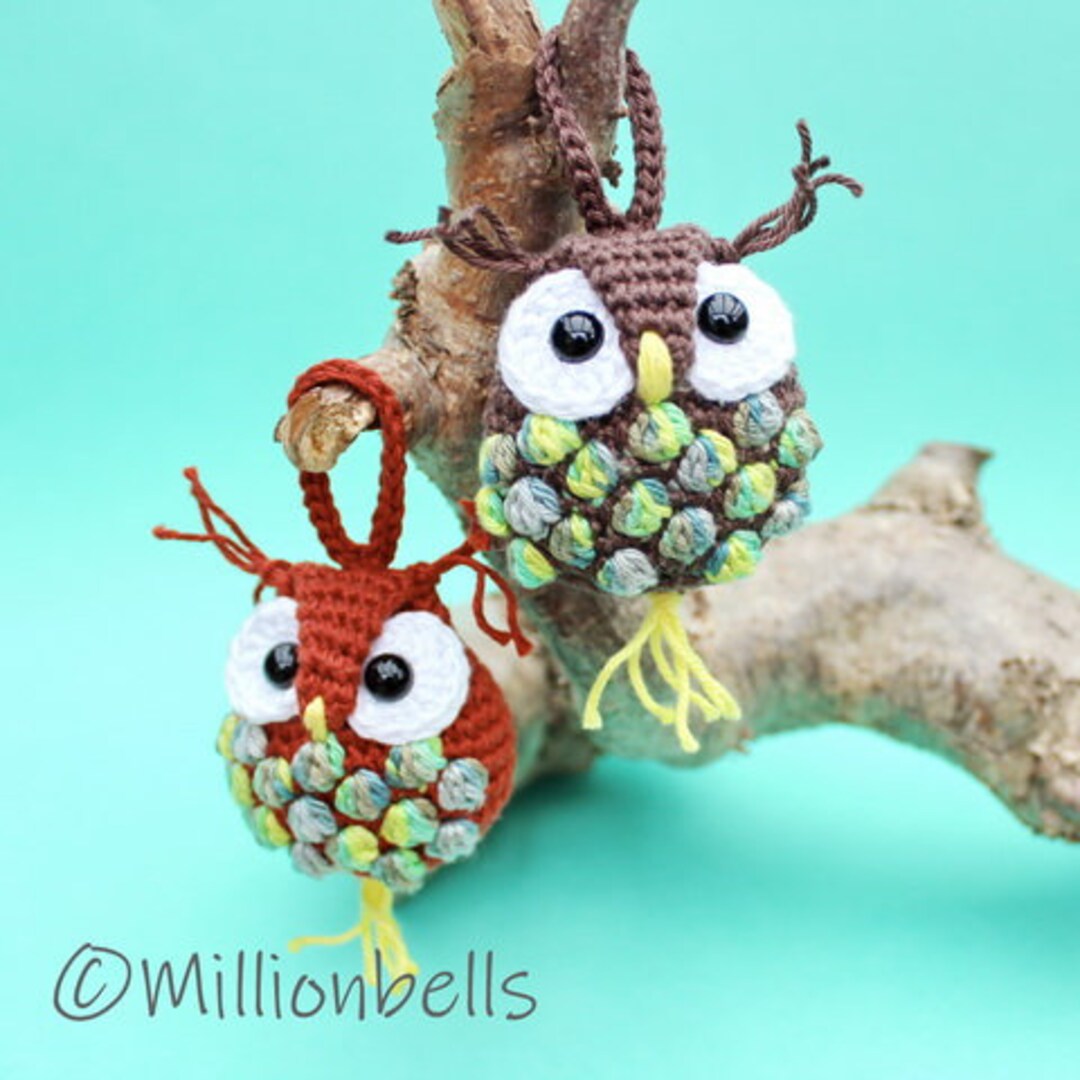Owl Keychain PDF Crochet Pattern Amigurumi Animal Bag Purse Charm ...
