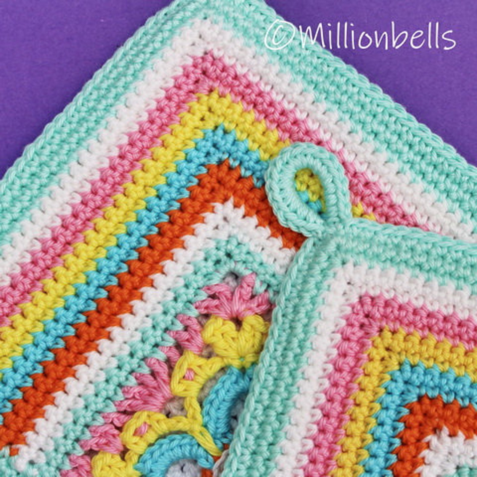 Potholders Sweet Bakery PDF CROCHET PATTERN Granny Square - Etsy